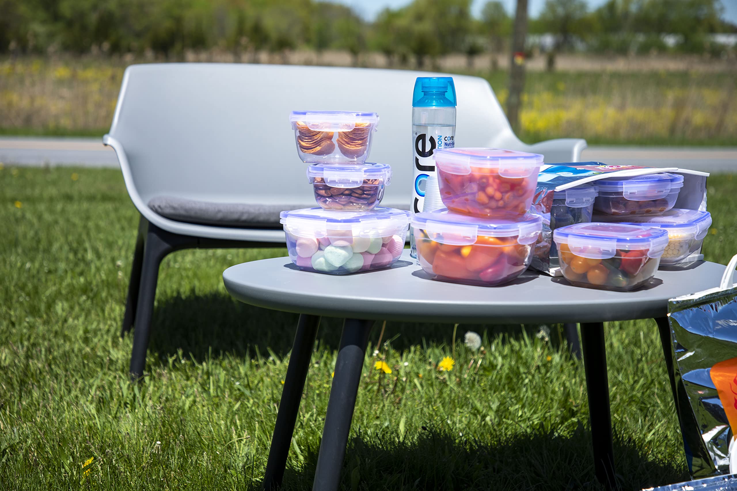 Superio Sealed Food Container, Large Meal Prep Container, 4 Quart, 16 Cups, 128 Oz, Lunch Prep Containers for College, School, Food Bowl with Latches- Clear Bin with Leakproof Lid, BPA Free