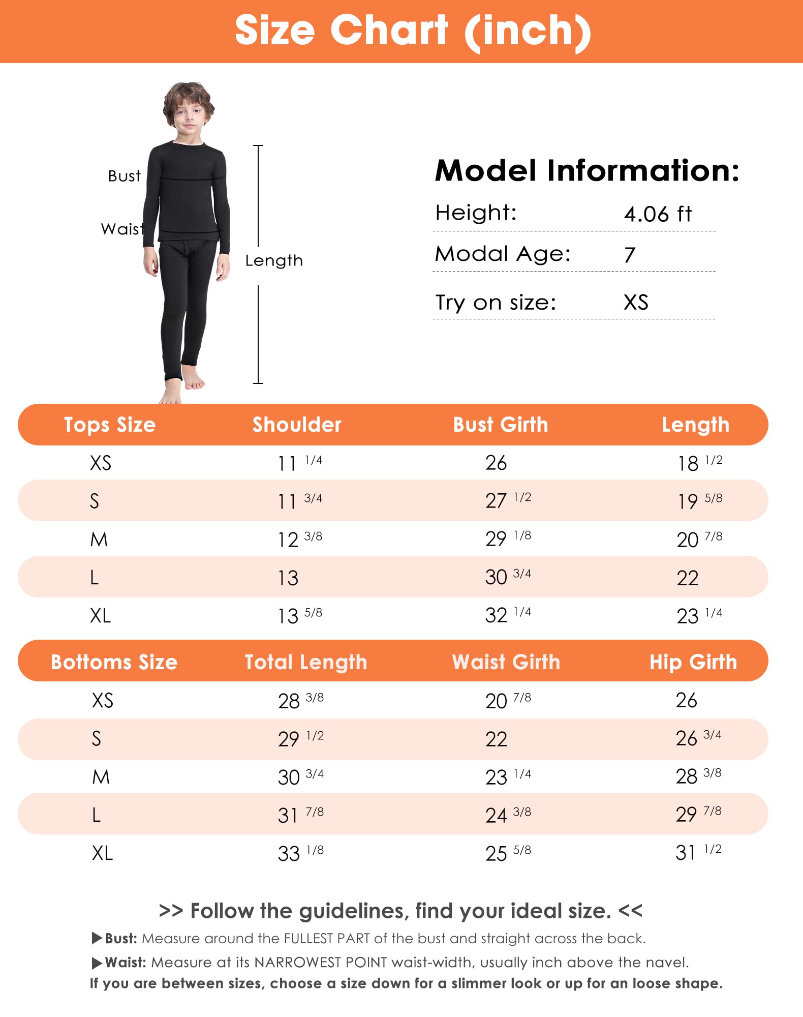 MANCYFIT Thermal Underwear for Boys Fleece Lined Long Johns Set Kids Base Layer Ultra Soft Black Small