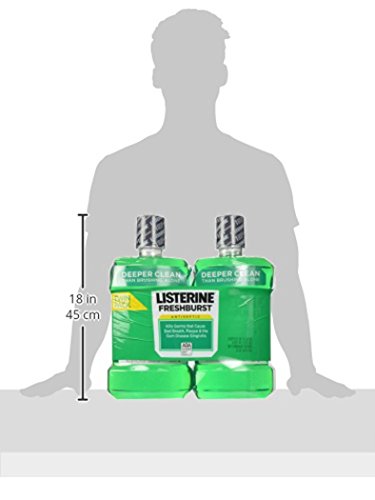 Listerine Antiseptic Mouthwash, Fresh Burst 1.5 Liter (Pack of 2)