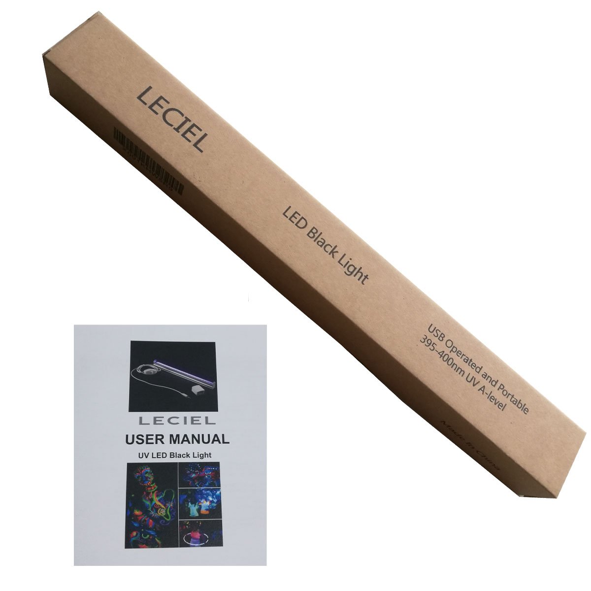 LECIEL UV LED Black Light, 10W Portable Blacklight for UV Poster, UV Art, Bedroom, Light for Halloween and Blacklight Parties (2 Pack)