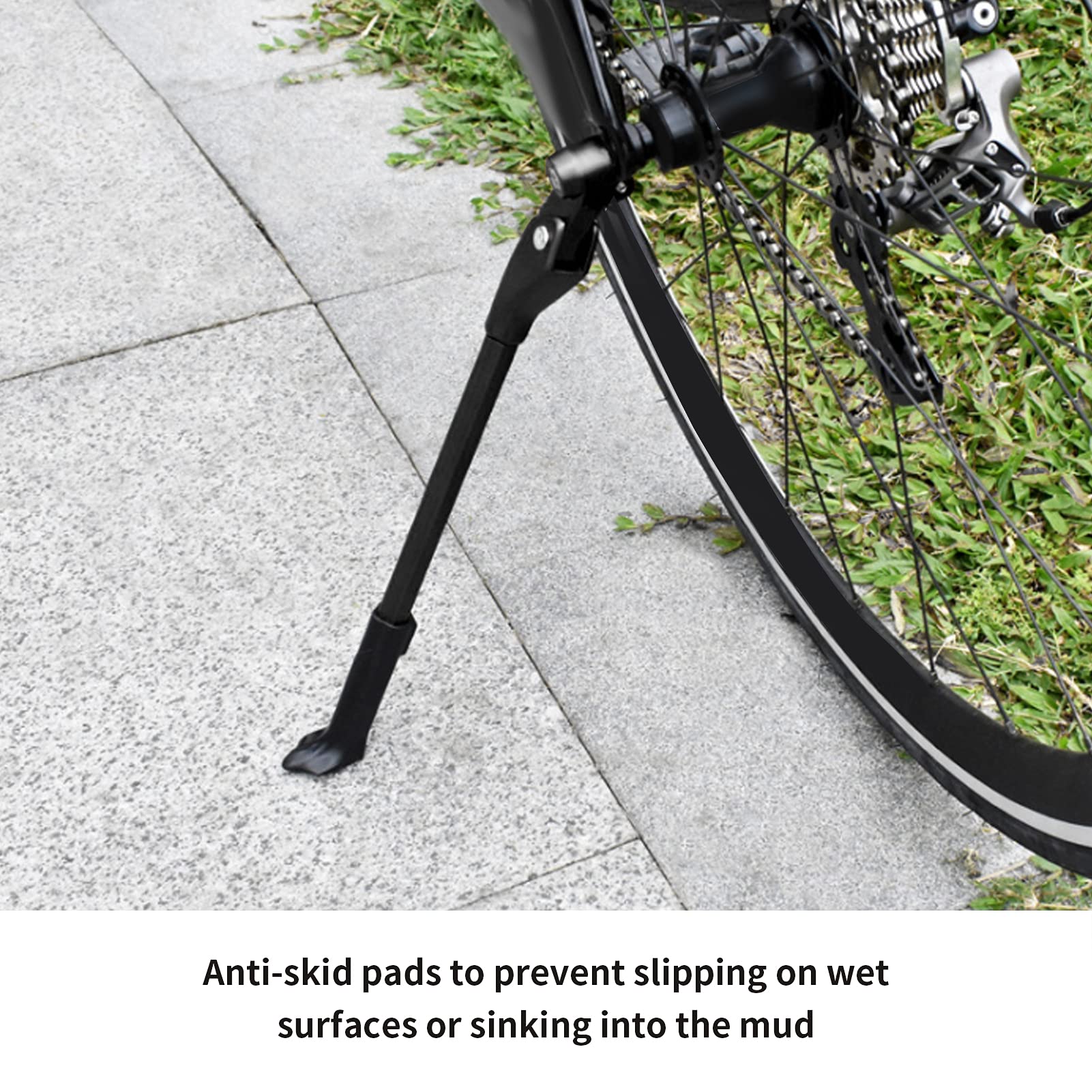 Shanrya Bicycle Kickstand, Road Bike Kickstand High Reliability for Mountain Bikes for Outdoor