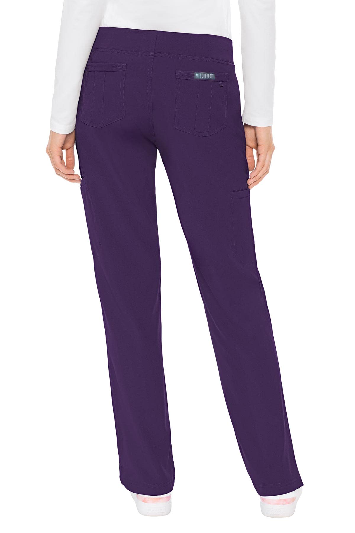 Med Couture Energy Women's Yoga Two Cargo Pocket Pant, Eggplant, X-Small