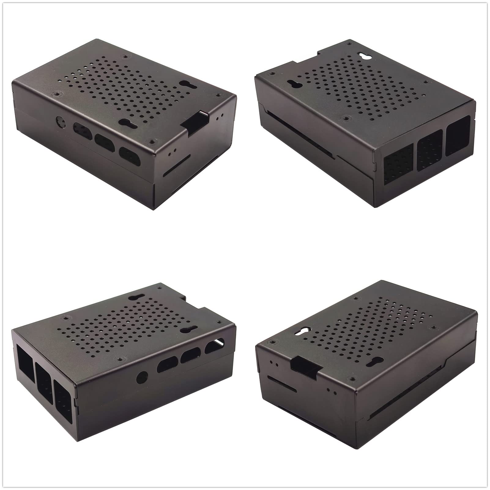 WEIYIXING Raspberry Pi 4 Metal Case with Cooling Fan, Aluminum Alloy Case Compatible with Raspberry Pi 4 Model B (Black)