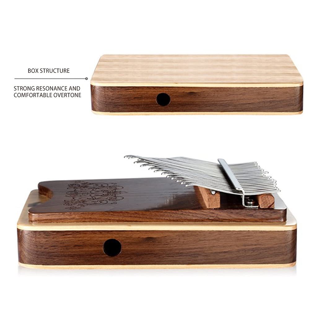SDGH 21 Keys Tap The Sides to Make a Sound Thumb Piano Finger Wooden Musical Instrument for Beginner