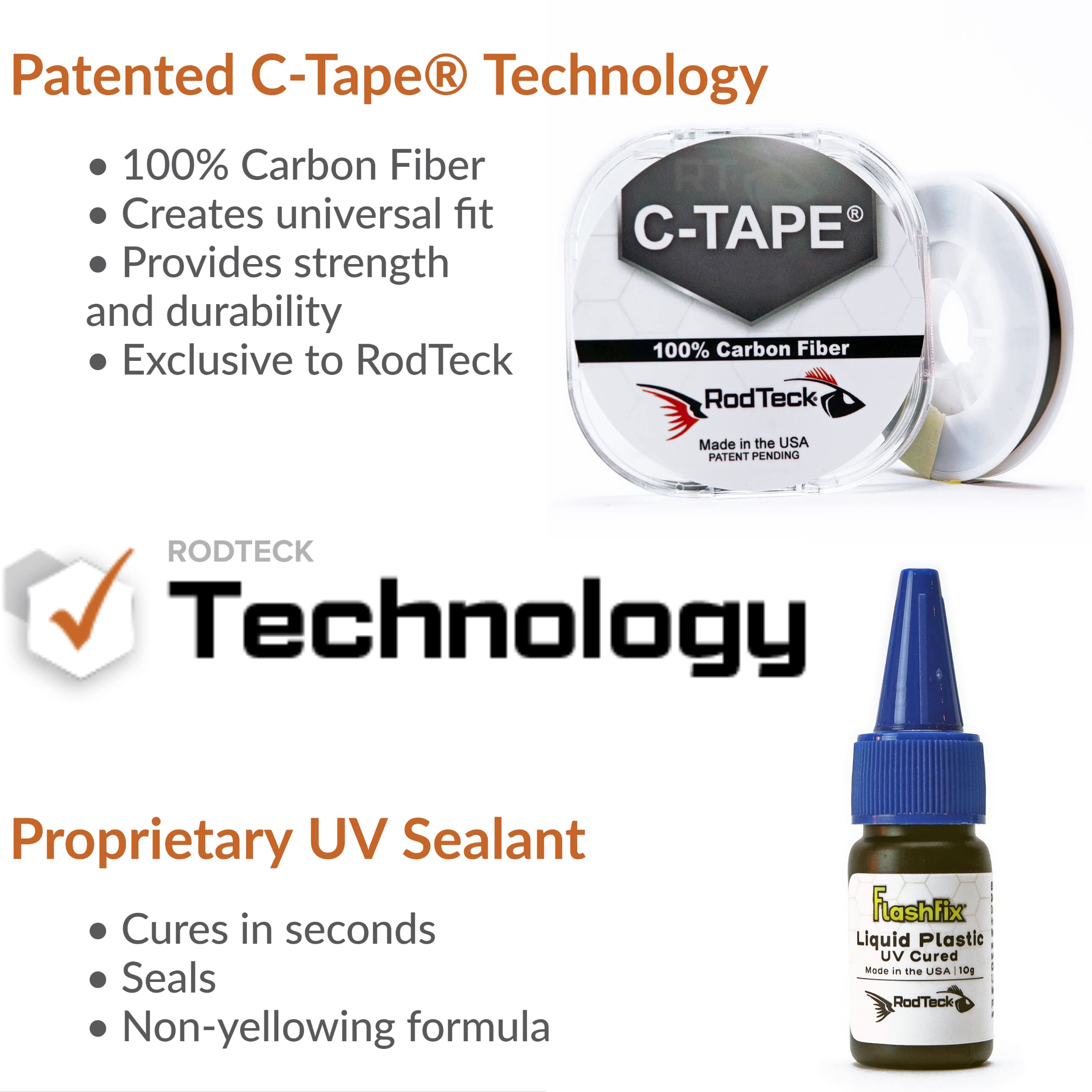 RodTeck Guide Repair Kit | Freshwater & Inshore Baitcasting | Complete Fishing Rod Repair Kit