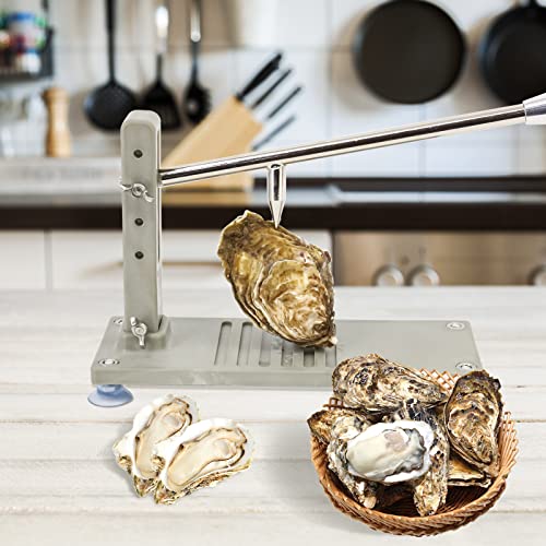 Patioer Oyster Shucker, Oyster Opener Tool Set, Oyster Clam Opener Machine with Oyster Shucking Knife Set, Gloves and G-Clip