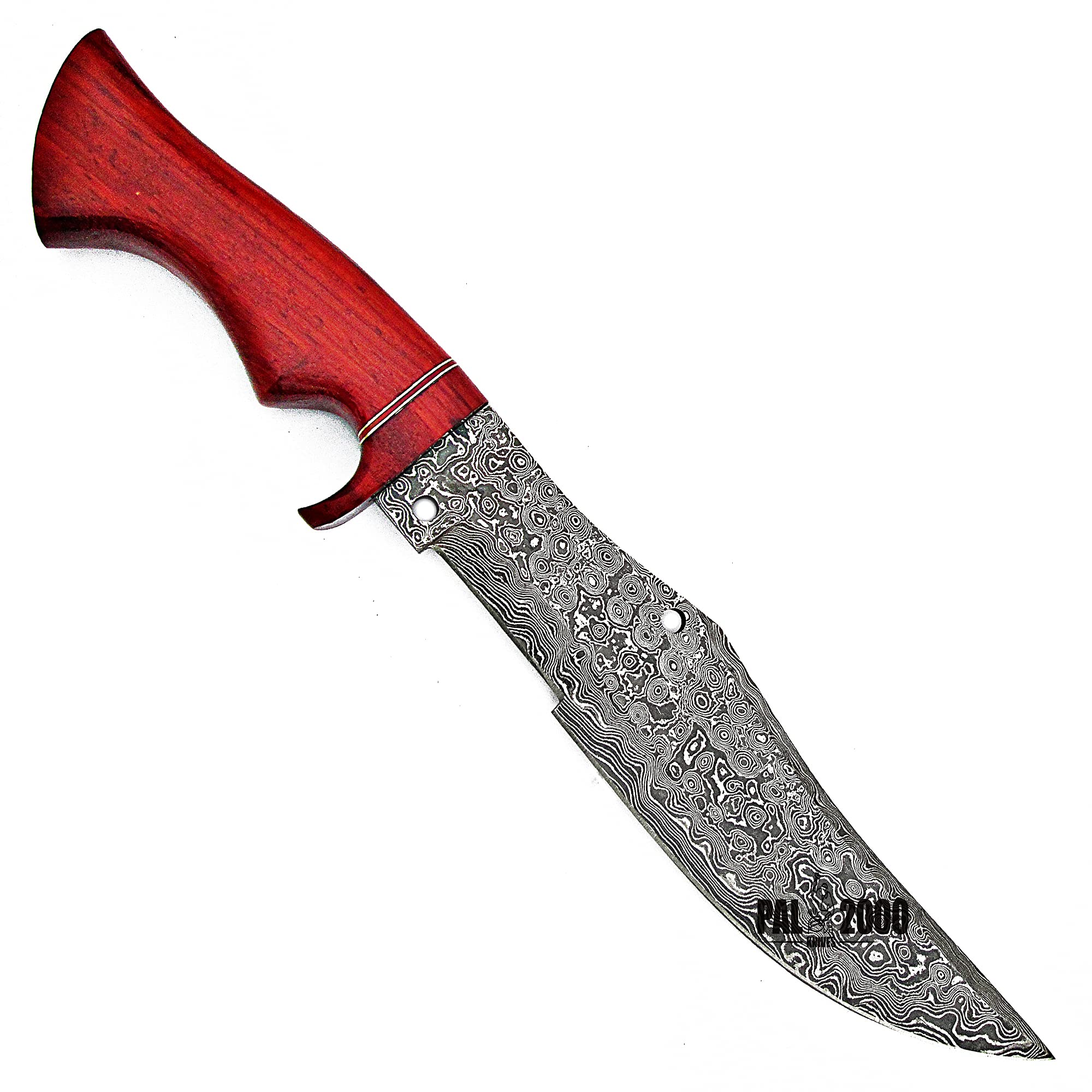 PAL 2000 HUNTING KNIVES Custom Handmade Damascus Steel Knife 14 Inch Color Wood Handle Raindrop pattern Blade with sheath, Sspo-9961