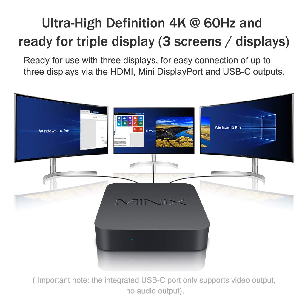 MINIX J50C-4 Max Intel Pentium Silver Mini PC with Windows 10 Pro (64-bit), Designed to Power Your Entertainment and Productivity Needs. (8GB+240GB/Mini PC)