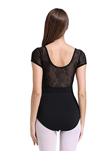 ModLatBal Women and Girls Short Sleeve Leotards for Ballet Dance Bodysuit