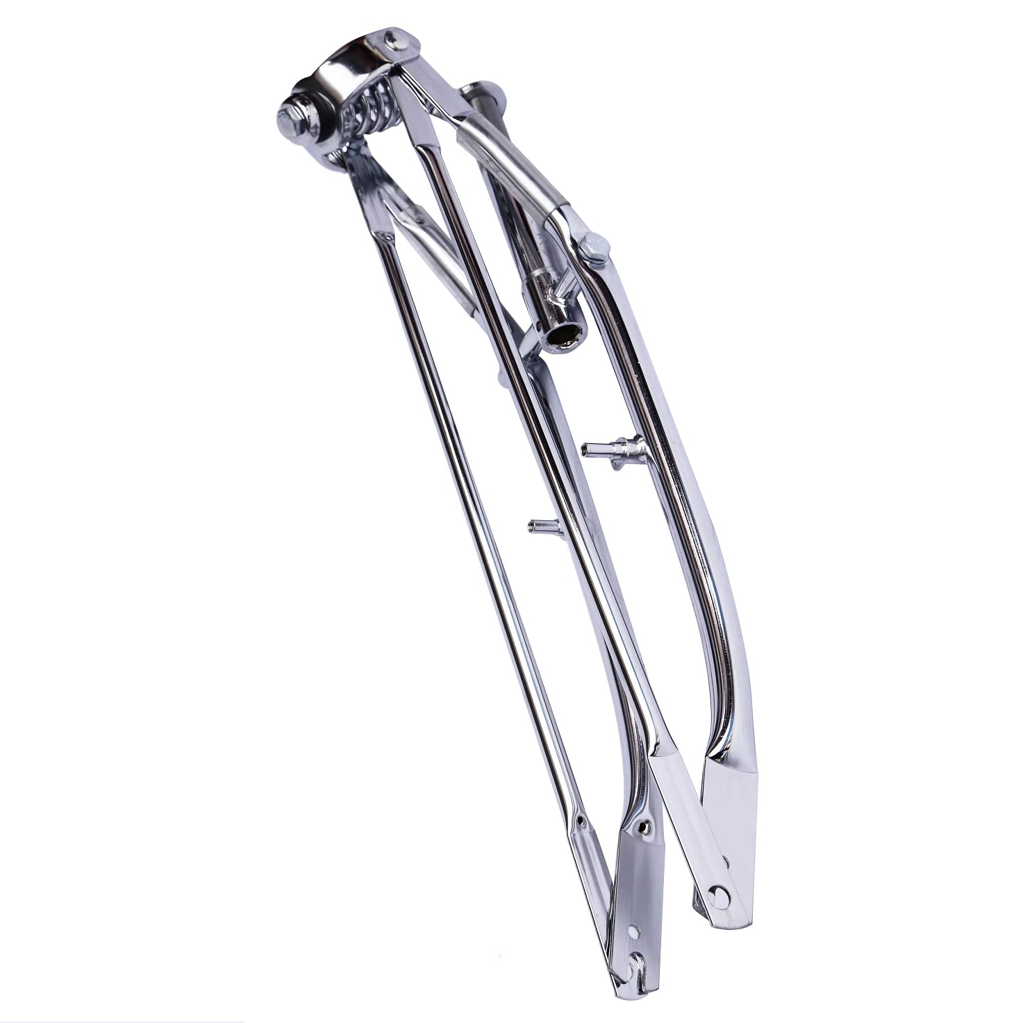 Lowrider Classic Springer V Brake 26" Bike Fork Chrome Sliver Fork 1" Stem Fork Thread 160mm Beach Cruiser Bike Lowrider Fork Bent Fork