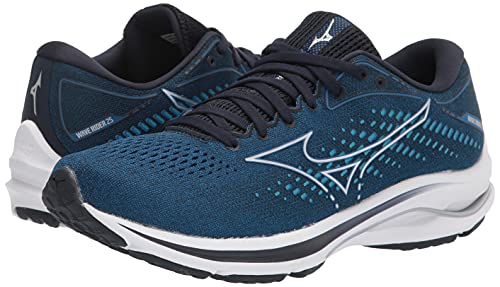 Mizuno Men's Wave Rider 25 | Neutral Support Running Shoe |Eco Friendly Materials | Imperial Blue | US 11