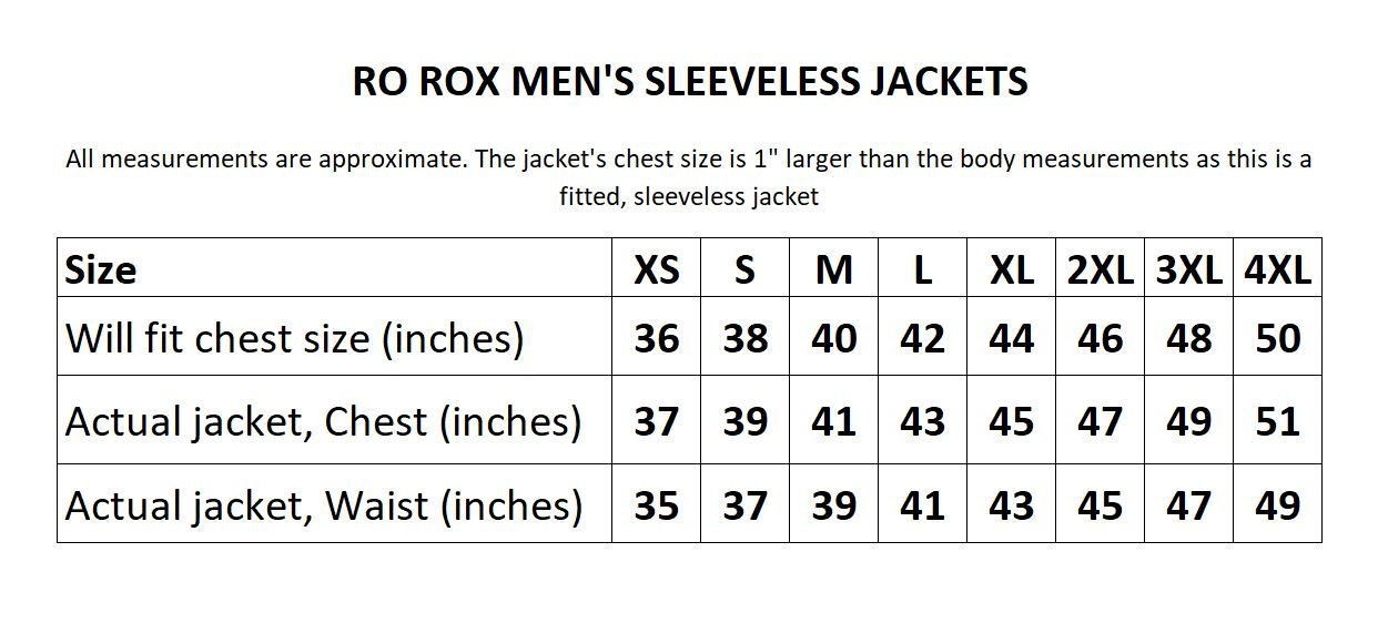 Ro Rox Sleeveles Jacket Adam Men's Military Marching Band Drummer Music Festival, Black, 3XL