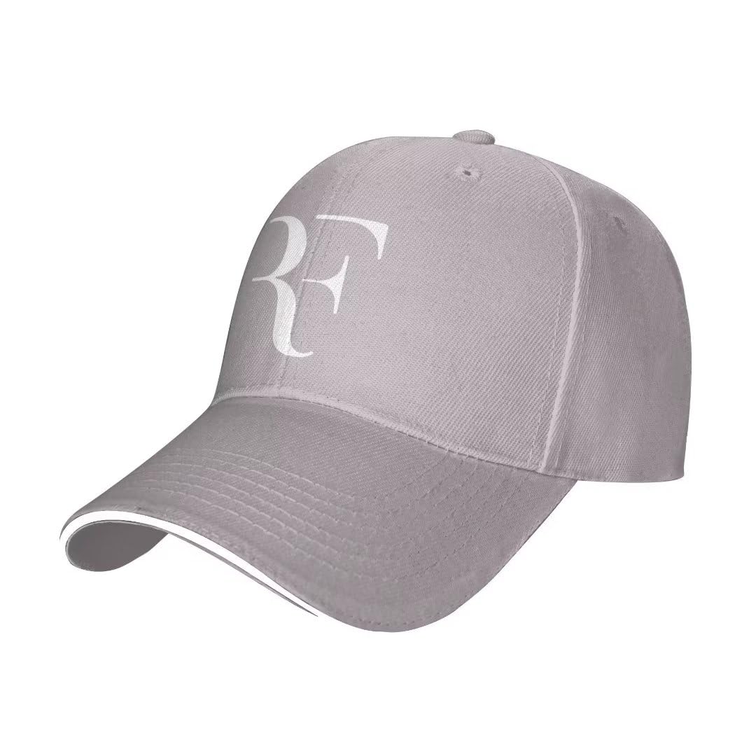 ROGER FEDERER Hat,Mens Wome's Trucker Cap Baseball Hats Unisex Adjustable Adult Sports Caps Gray