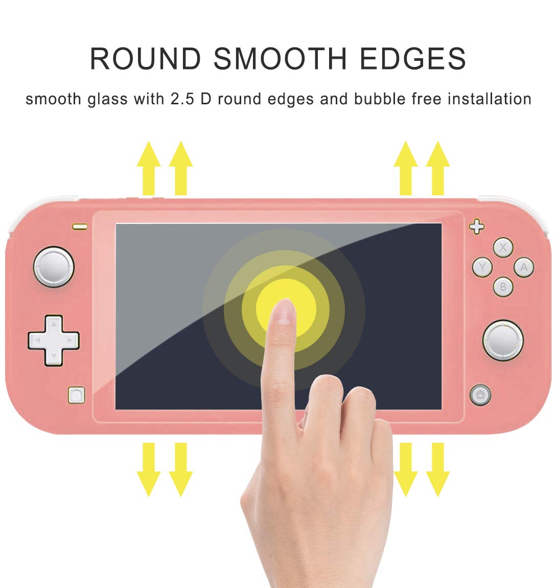 Moxiaomo Protective Case for Nintendo Switch Lite,Switch Lite Case with Screen Protector and Glitter Bling Soft TPU Cover with Shock-Absorption and Anti-Scratch Case(2Pack Screen Protector )