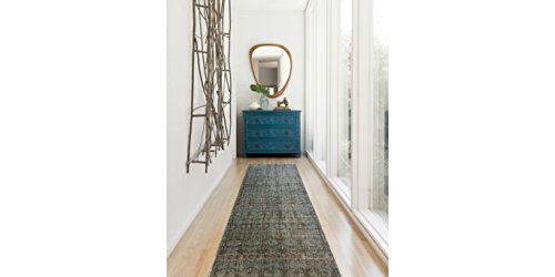 Loloi Javari Steel/Lagoon 6'-7" x 9'-4" Area Rug