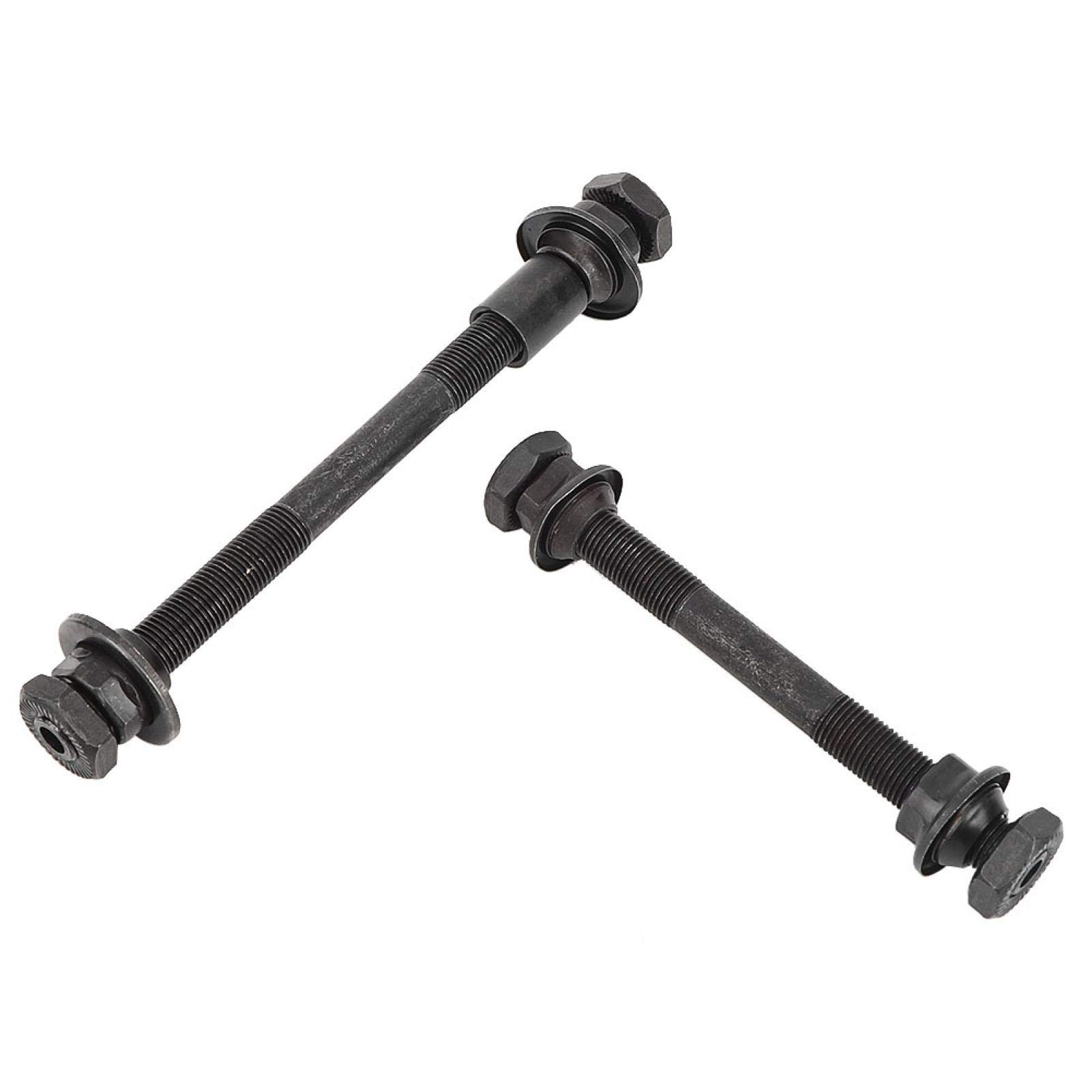 Liccx Durable Steel Front axle Rear axle,1 Pair Front and Rear Shaft,Hollow Hub Front and Back Axles Bike axles Bicycle Supplies