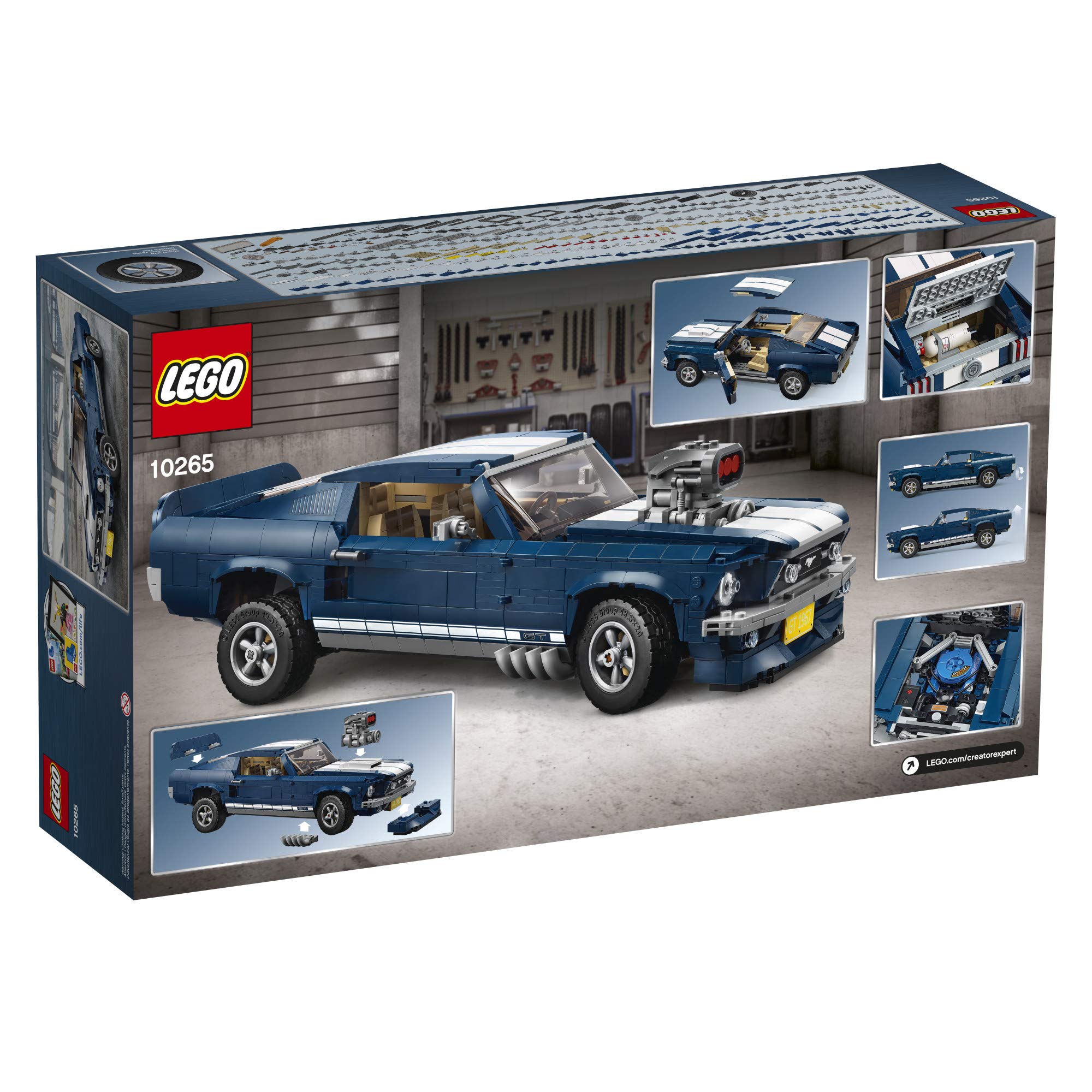 LEGO Creator Expert Ford Mustang 10265 Building Set - Exclusive Advanced Collector's Car Model, Featuring Detailed Interior, V8 Engine, Home and Office Display, Collectible for Adults and Teens