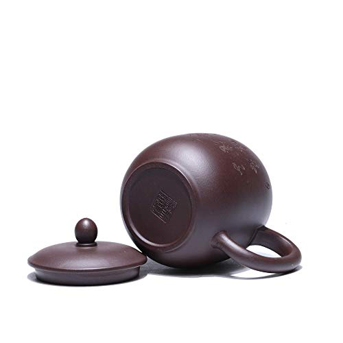 SILINE Zisha Teacup 13.5 Oz, Chinese Yixing Genuine Purple Clay Tea Mug,Fine Handmade Tea Cup
