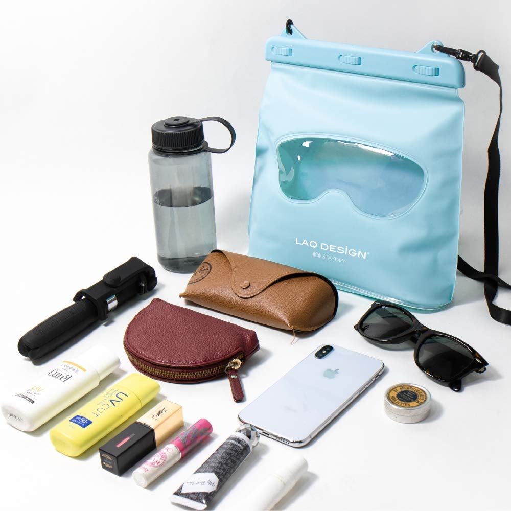 LAQ DESiGN Perspective Waterproof Storage Dry Bag with Shoulder Strap for Kayaking, Beach, Rafting, Boating, Hiking, Camping and Fishing, Secure Closure To Keep Your Valuables Dry
