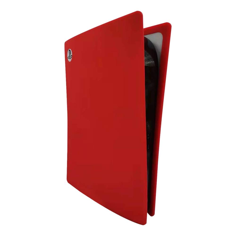 PS5 Silicone Skin Cover, Dustproof Anti-Scratch Anti-Fall Protector Case for Sony Playstation 5 Ultra HD/Digital Edition Console (Digital Edition, Red 3)