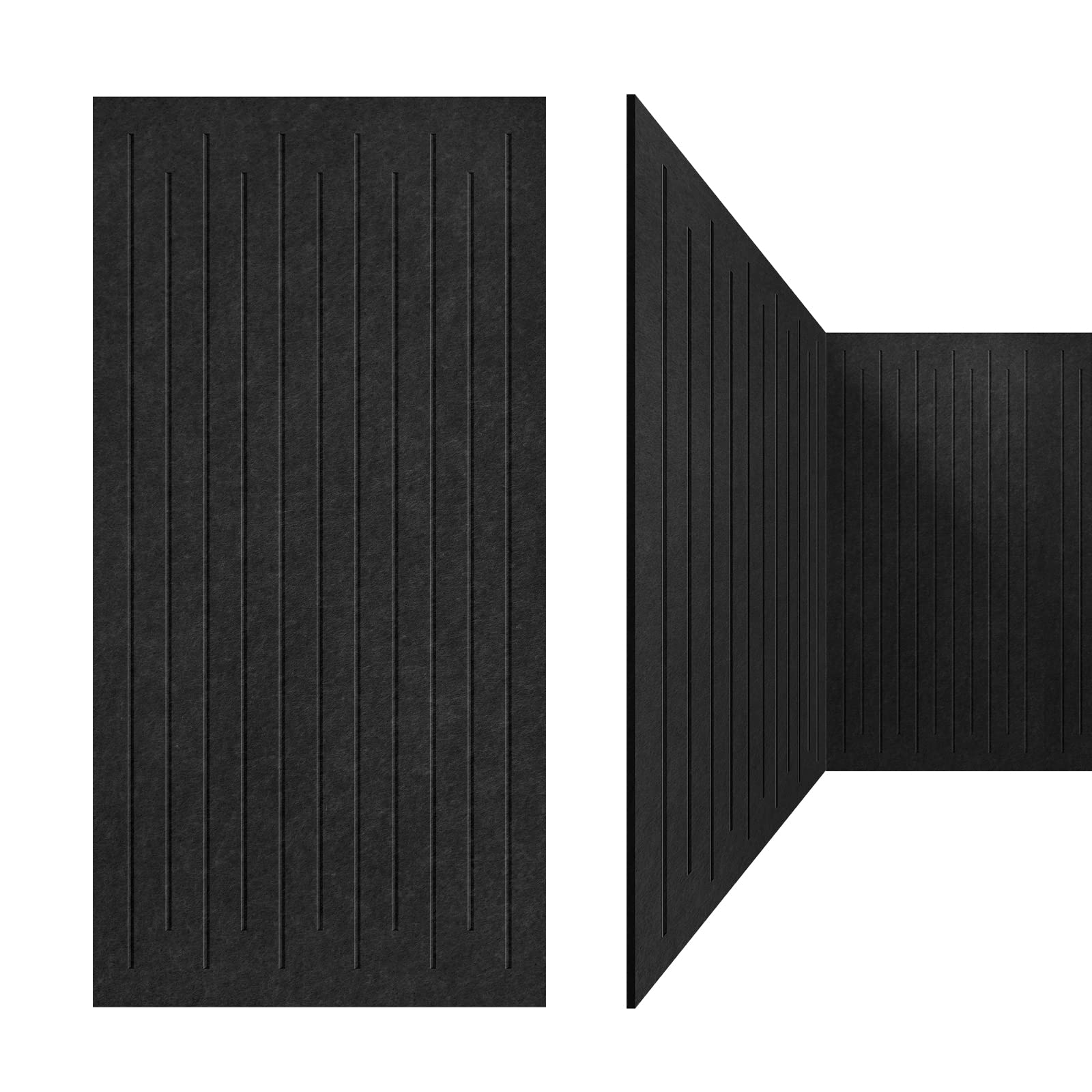 UMIACOUSTICS 3 Packs Large Sound Proof Panels,48 x 24 x 0.4 Inches Flame Retardant Acoustic Panels,Decorative Sound Absorbing Panels in Irregular Slotting for Wall Door.