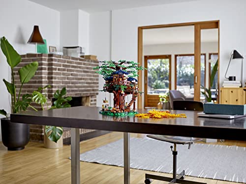 LEGO Ideas Tree House 21318, Model Construction Set for 16 Plus Year Olds with 3 Cabins, Interchangeable Leaves, Minifigures and a Bird Figure