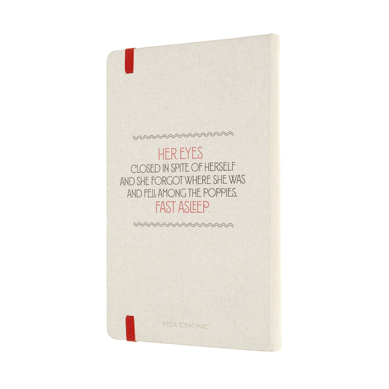 Moleskine Limited Edition Wizard of Oz Notebook, Hard Cover, Large (5" x 8.25") Ruled/Lined, Poppy Field, 240 Pages