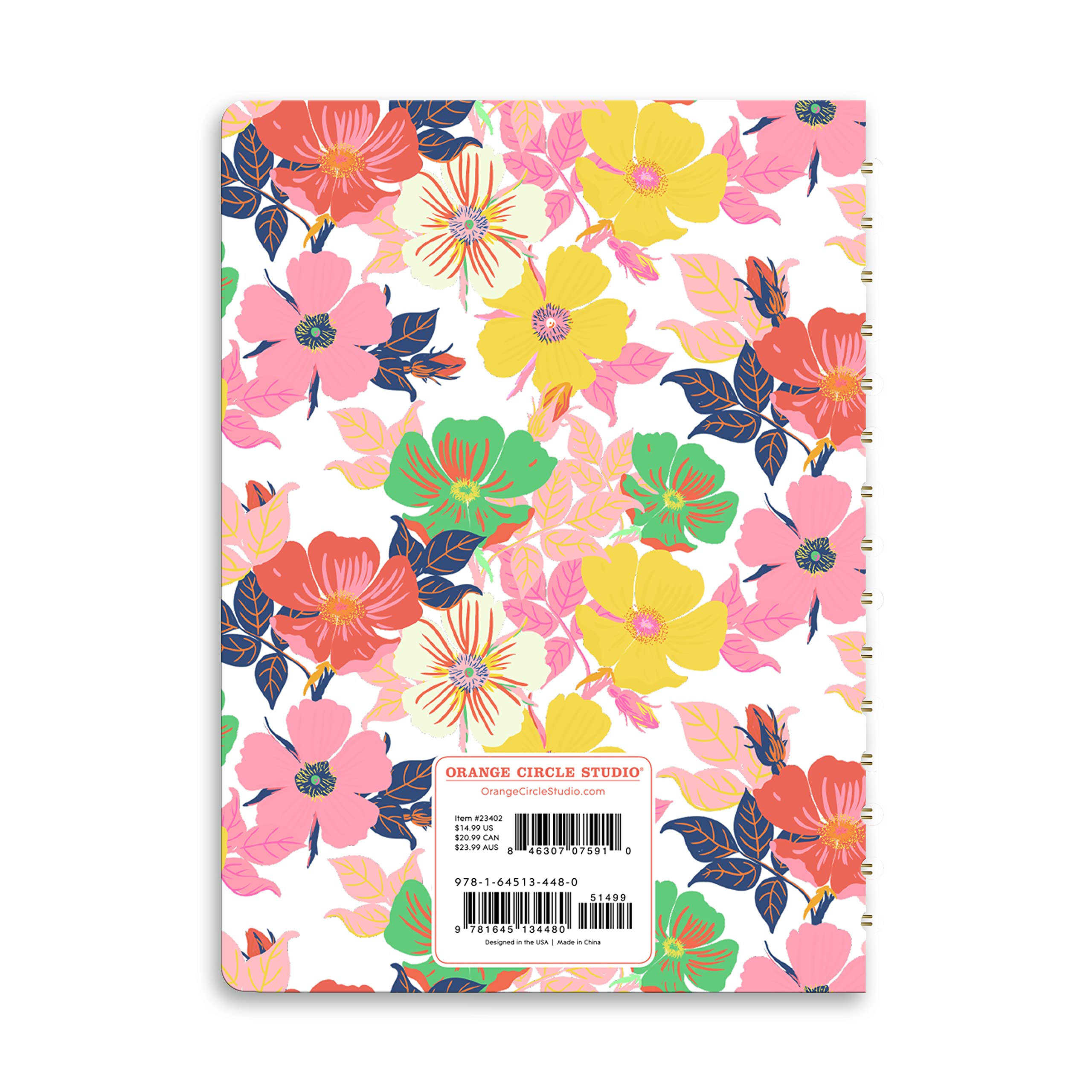 Orange Circle Studio On-Time 2022-2023 Weekly Planner - 17-Month Calendar with Weekly & Monthly Views - Goal Lists & Budget Tracker - Be Kind