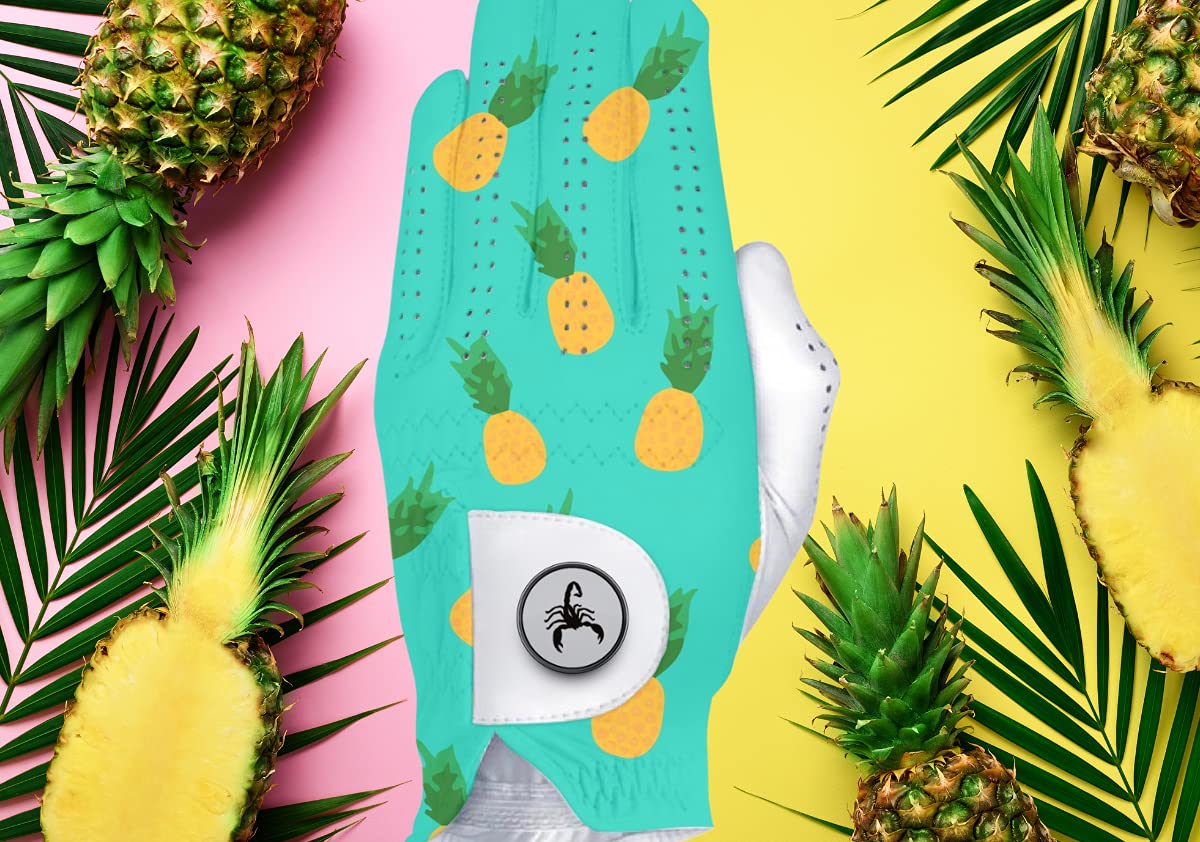 Piña Colada Cabretta Leather Golf Glove by KEPEL (M-Men, Left)