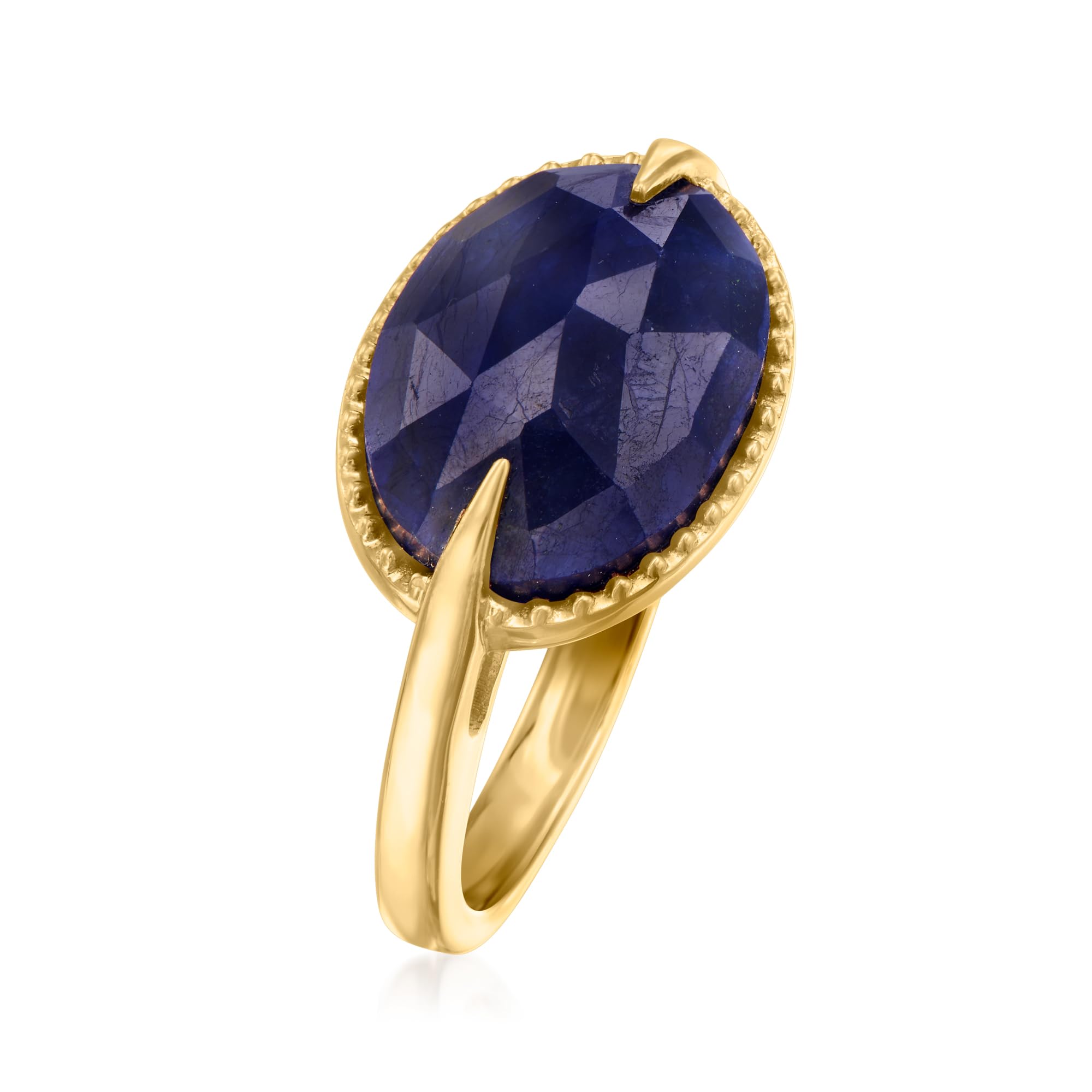 Ross-Simons 7.00 Carat Sapphire Ring in 18kt Gold Over Sterling. Size 8