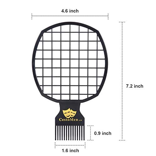 Leinuosen 2 Pieces Twist Comb Curl Comb Twist Brush Afro Curl Comb Twist Hair Coils Comb Tool for Natural Hair (Black)