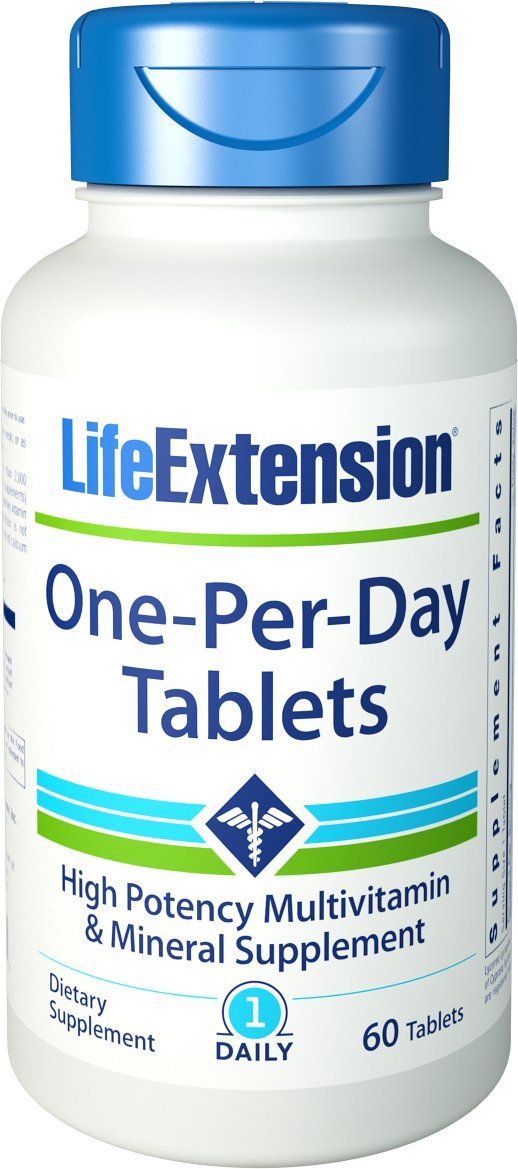 Life Extension One-Per-Day Multivitamin—Essential Vitamins, Minerals & Nutrients for a Healthy Immune System, Heart & Brain Health - Non-GMO, Gluten-Free - 60 Tablets