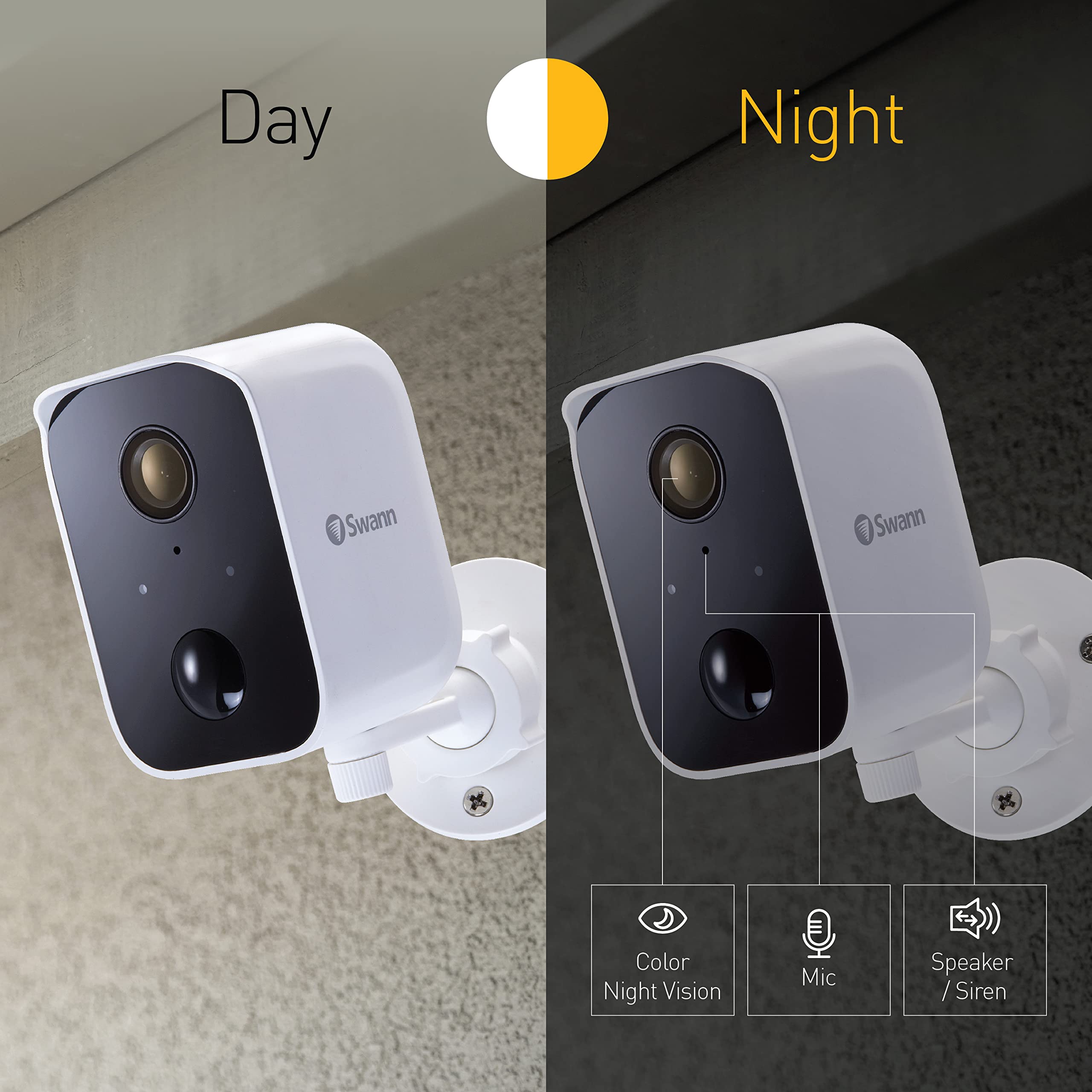 Swann CoreCam Solar Wireless Security Camera, 1080p HD Indoor/Outdoor Home, Night Vision, IP65, Heat Motion Detection, Weatherproof, 2-Way Talk, Siren, Local 32GB & Cloud Storage, Solar Panel, 1 Pack