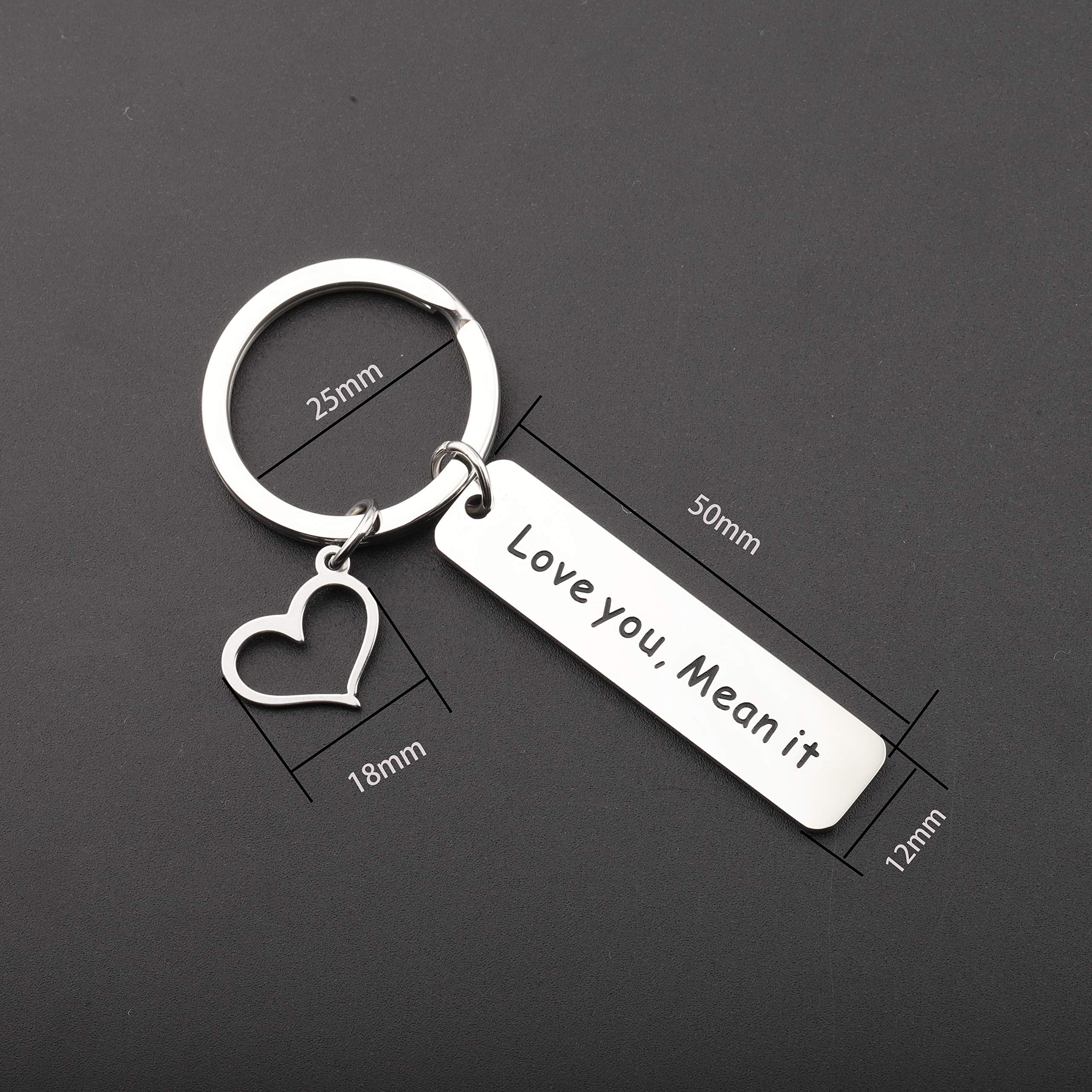 MAOFAED Couple Jewelry Gift for Boyfriend Love You Mean It Valentines Day Gift for Her