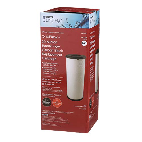 Watts Premier OFPRFC OneFlow Plus Whole House Water Filter System & Water Softener, Carbon Block Water Filter Replacement, 1 Pack