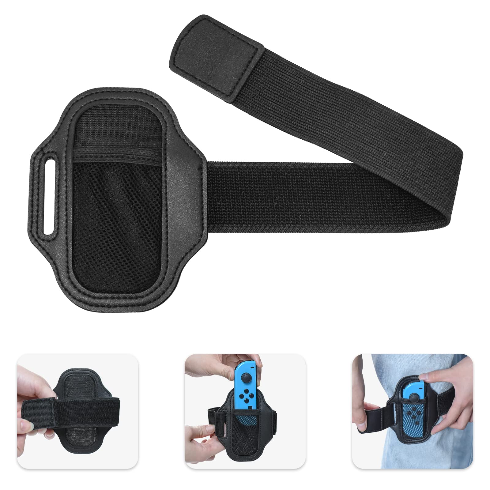 Leg Band Strap for Nintendo Switch/Switch OLED Ring Fit Adventure Game/Switch Sports Play Soccer 2022, Adjustable Elastic Sport Movement Leg Band- 2 Pack