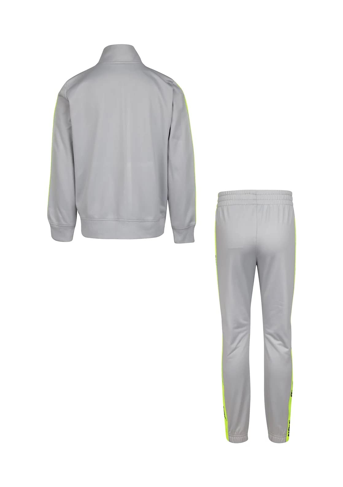 Nike Boy`s Jacket & Pants 2 Piece Set (Light Smoke Grey(86G796-G6U)/Yellow, 18 Months)