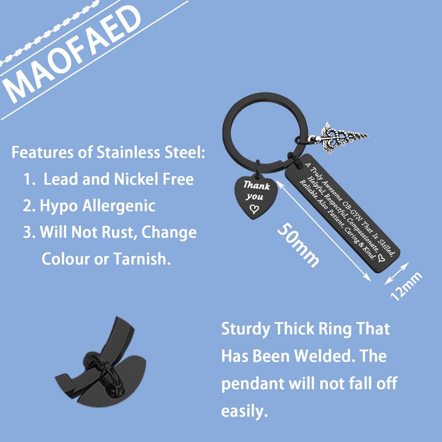 MAOFAED OBGYN Gift OBGYN Appreciation Gift Obstetrician Gynecologist Gift Baby Delivery Gift Midwife Gift Delivery Nurse Gift (great OBGYN black)