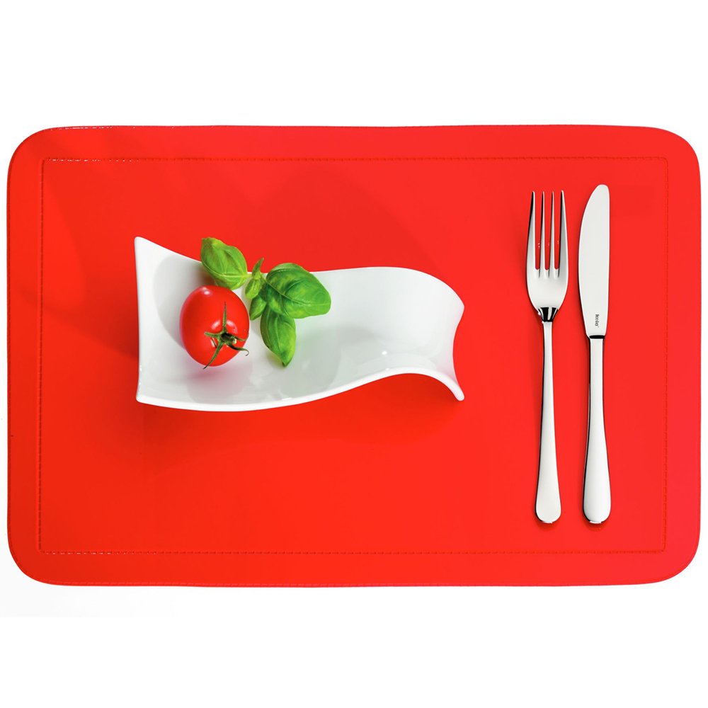 Kela"Uni" Placemats, Plastic, Red, 43.5 X 28.5 Cm