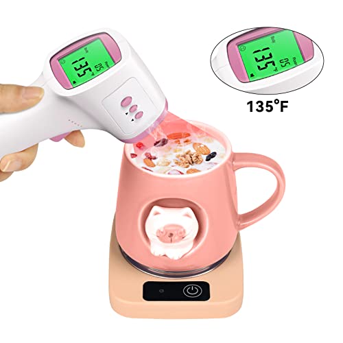 SWIMERY Mug Warmer - Coffee Mug Warmer Keep a Constant Temperature of 135℉ - Coffee Cup Warmer for Cocoa Tea Water and Milk (No Cup), Pink