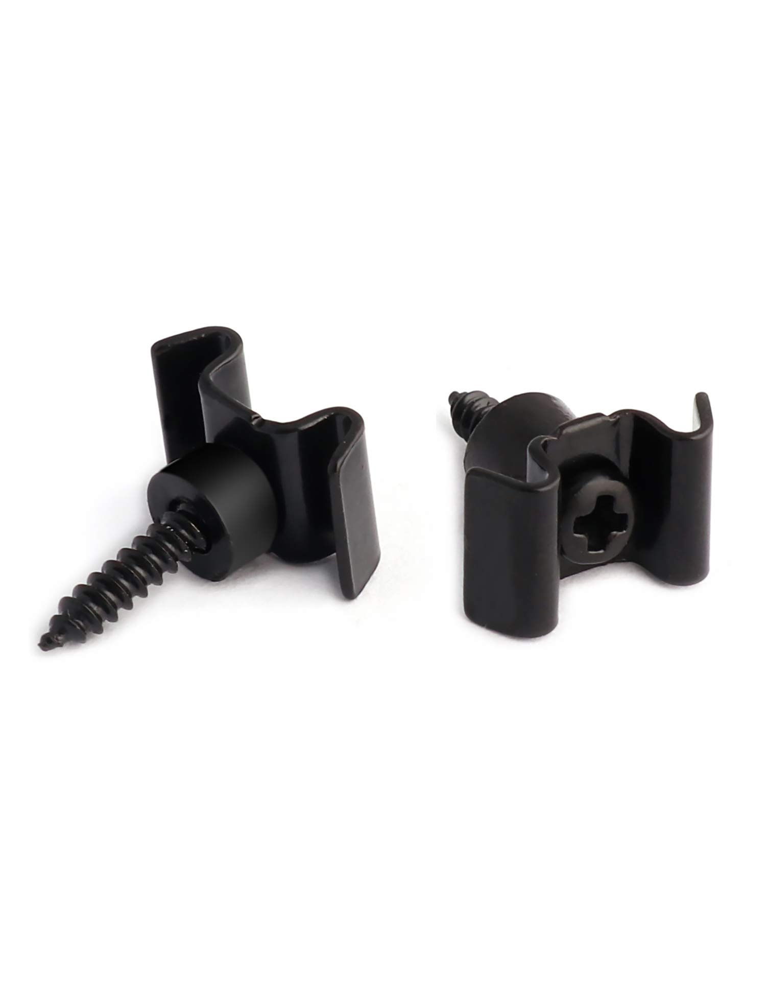Metallor Guitar String Trees String Retainer Guides Compatible with Strat Tele Style Electric Guitar Bass Parts Replacement Pack of 4pcs with Mounting Screws Black.