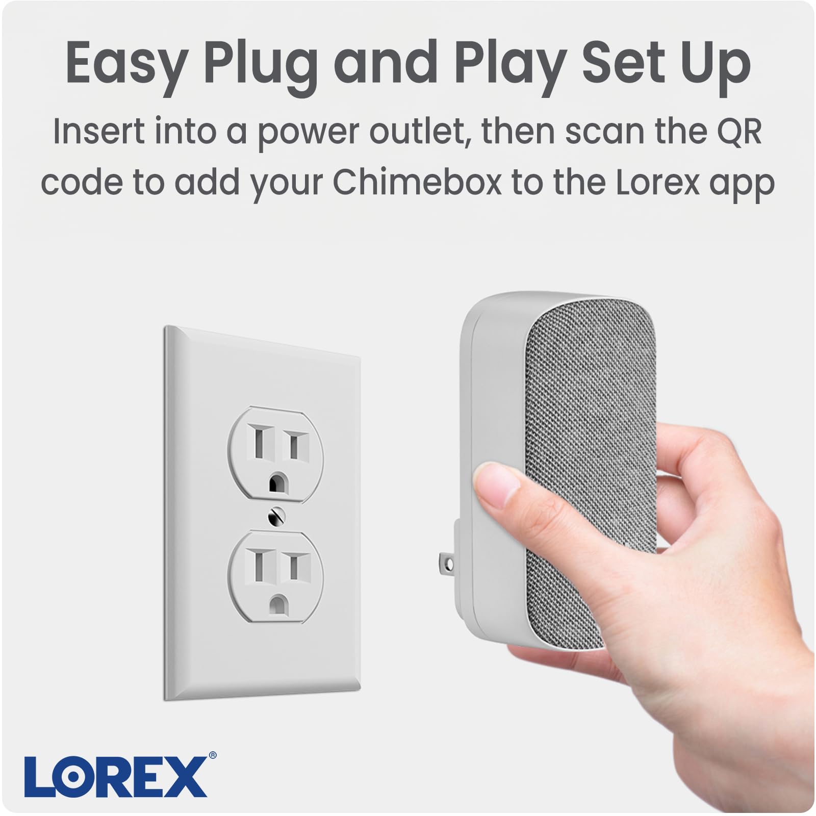 Lorex Video Doorbell and Home Security System Chime Add-On β Easy Plug-and-Play Installation, Customizable Digital Door Bell Chime, Seamless Integration with Lorex Security Video Doorbells