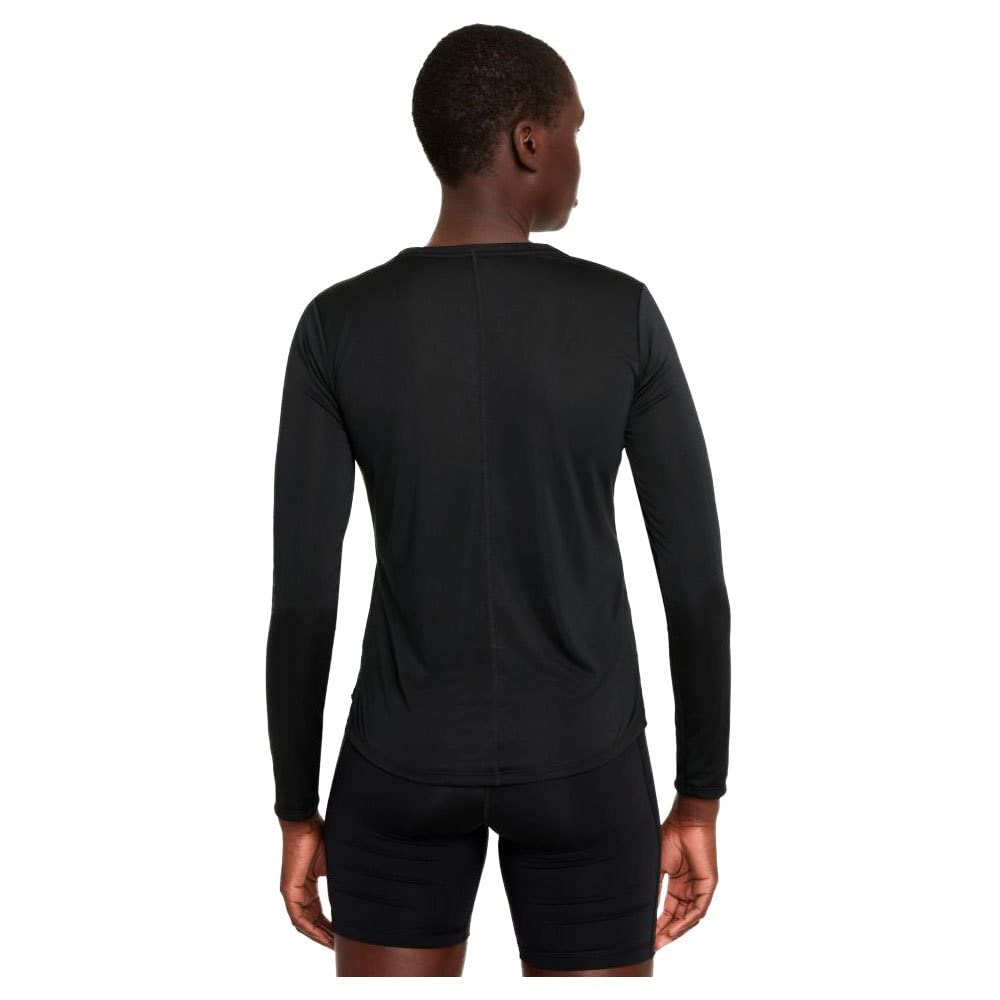 Nike Womens Dri-FIT One Long-Sleeve Shirt Black Size XL