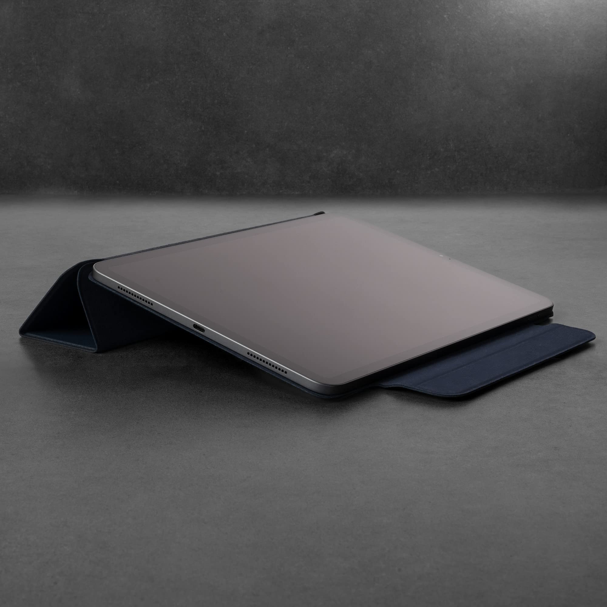 TORRO Smart Folio Compatible with iPad Pro 12.9” 6th / 5th / 4th /3rd Gen - Leather iPad Pro 12.9 2022 Smart Case Magnetic Cover with Auto Wake/Sleep and Stand Function (Blue)