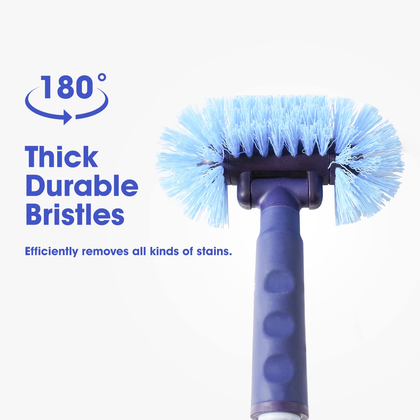 Tub and Shower Scrubber Brush with Long Handle, 56 inch Multipurpose Scrub Brush for Bathtub, Tile Bathroom, Shower, Floor Cleaning Extendable Bathtub and Tile Cleaning Brush