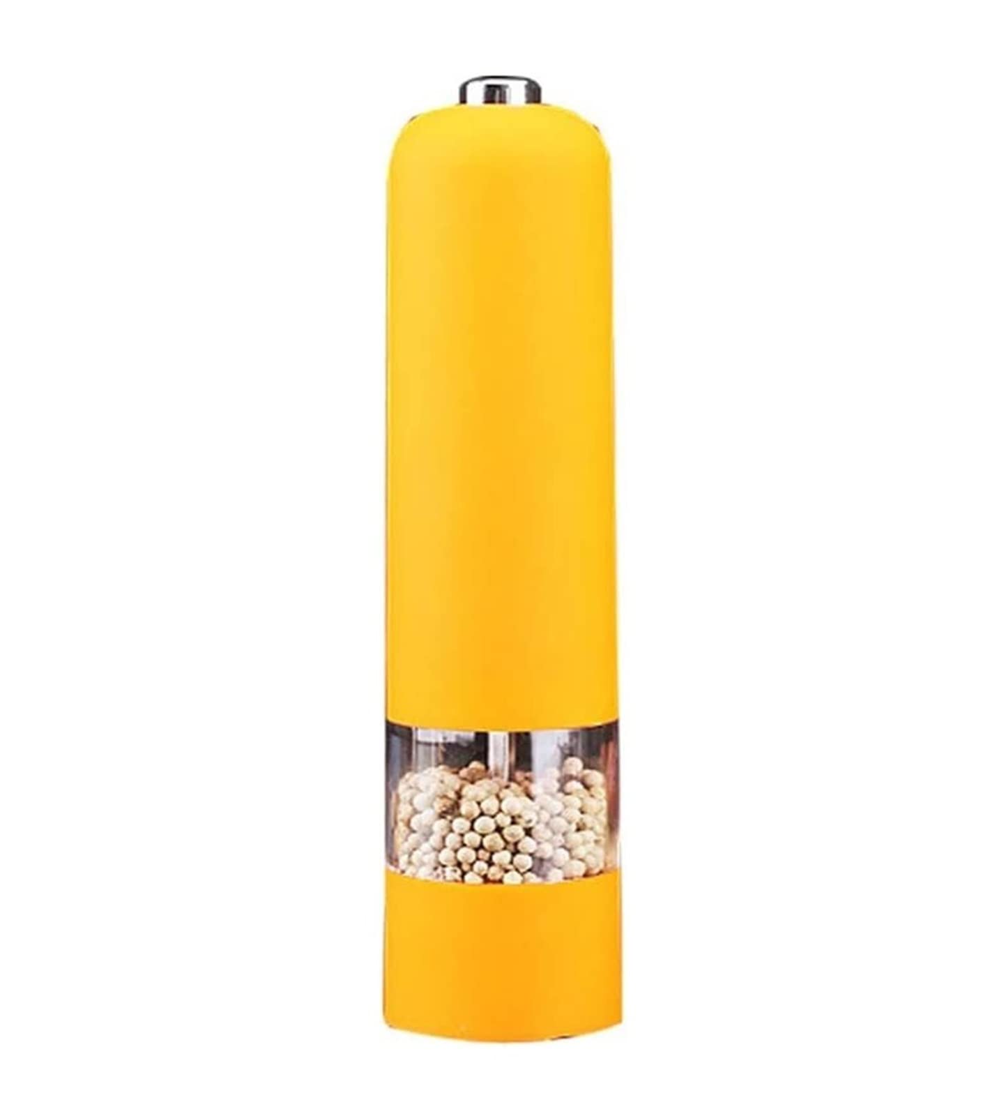 Pepper Grinder Pepper Mill Electric Salt And Pepper Grinder SetďźAutomatic, Battery Operated ABS Spice Mills Pepper Grinders Pepper Mills (Color : Yellow, Size : 22.5 * 5.2cm)