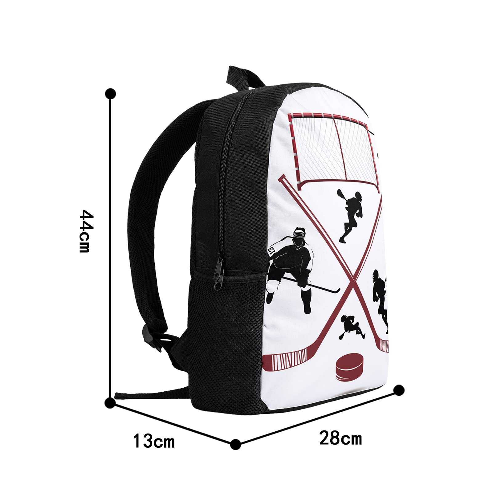 Nakgn Hockey Player Print Kids School Backpack for Elementary Girl Boy