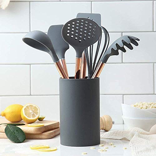 LMMDP Silicone Kitchenware Non-stick Cookware Cooking Tool Spatula Ladle Egg Beaters Shovel Spoon Soup Kitchen Utensils Set