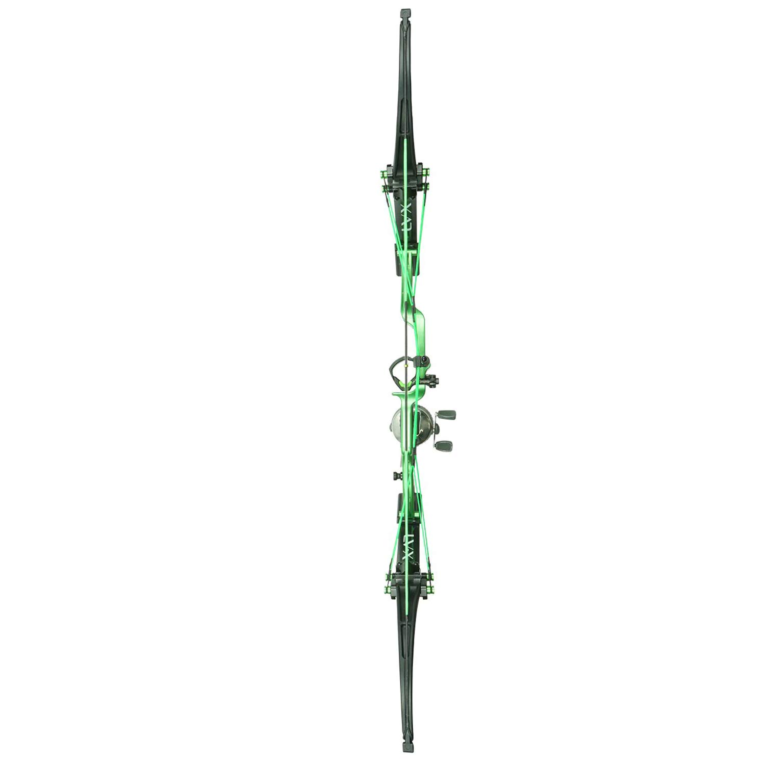 Muzzy Bowfishing LV-X Kit Powered by Oneida (8005) - Includes XD Pro Push-Button Reel, Integrated Reel Seat, Pre-spooled Test Line, Mantis II Arrow Rest, White Fish Arrow with Carp Point & Nock