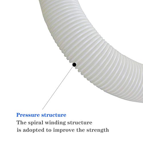 Swimming Pool Replacement Hose,1.25Inches Diameter Replacement Hose,Premium Quality Kinkproof PE,Pool Filter Replacement Hose Compatible with filter Pump 330 GPH, 530 GPH, and 1000 GPH.(59in length)